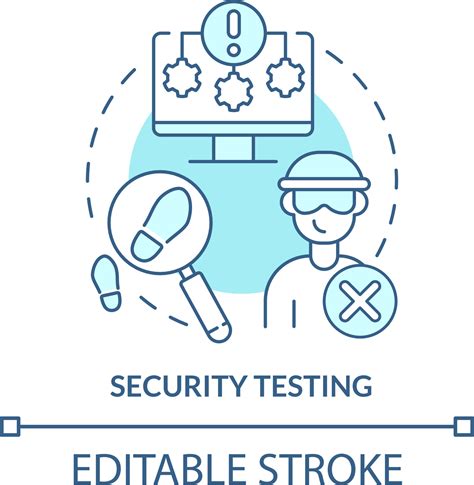Security Testing Turquoise Concept Icon Physical Security Plan Abstract Idea Thin Line