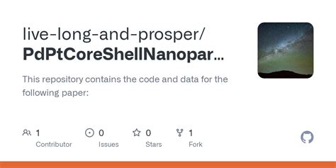 Github Live Long And Prosperpdptcoreshellnanoparticles This
