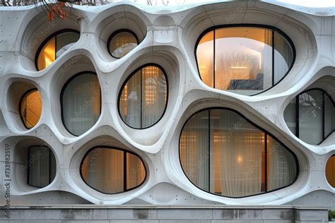 parametric facade of a modern building inspired by new gothic