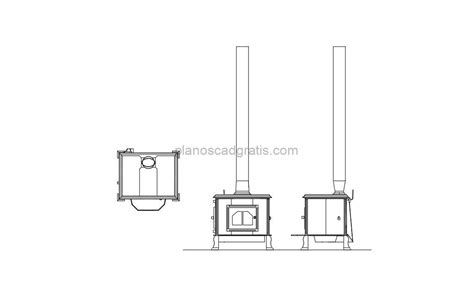 Estufa De Leña Planos Cad Gratis