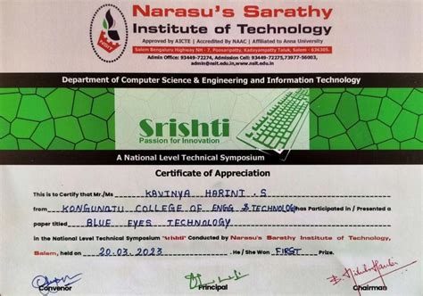 Kavinya Harini S On Linkedin Im Thrilled To Share That I Won 1st Prize In The Paper