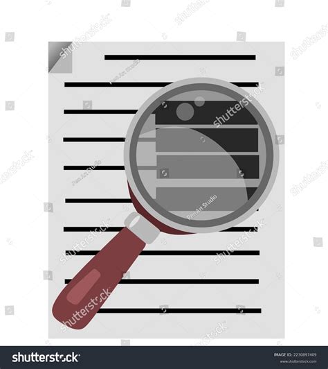 Vector Illustration Data Analysis Magnifying Glass Stock Vector Royalty Free 2230897409