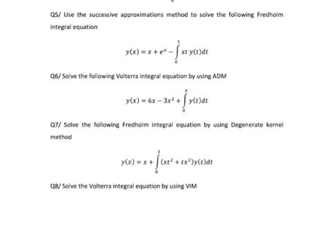 solved 05 use the successive approximations method to solve