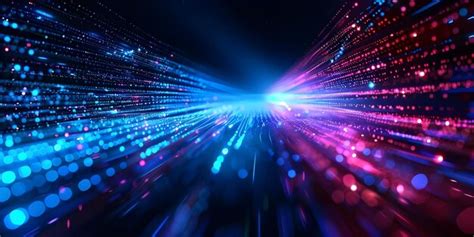 Abstract Digital Transformation Image Symbolizing Data Flow Convergence For Transformative User