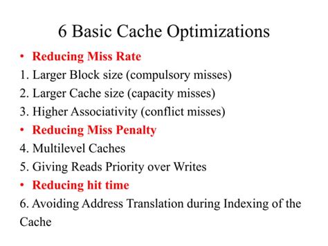 Cache optimization | PDF