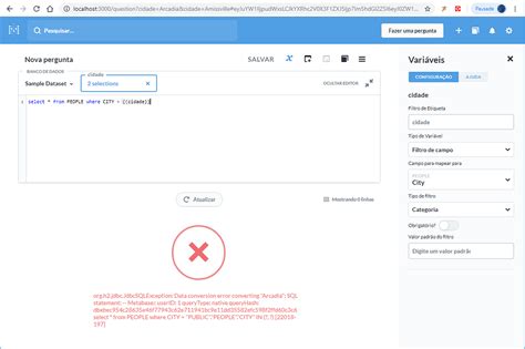 Error Using Variables Get Help Metabase Discussion