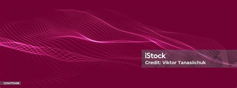 빛나는 점의 역동적인 물결 밝은 입자의 미래 도트 웨이브 직조 효과 프리젠 테이션 디자인을위한 미래 지향적 인 배경 와이드 포맷 벡터 일러스트레이션 0명에 대한 스톡 벡터