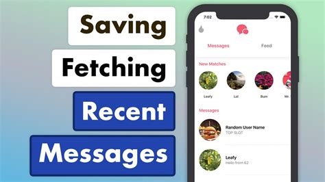 save and fetch recent messages
