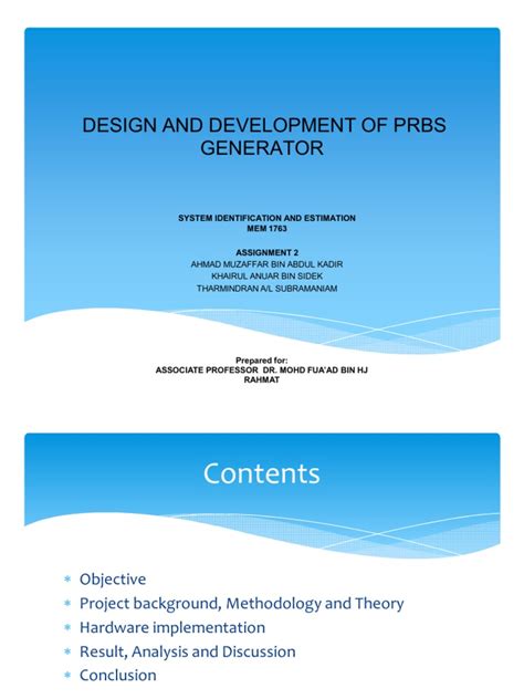 Design And Development Of Prbs Generator Pdf