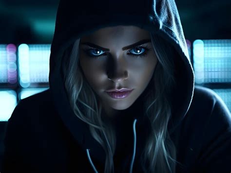 Hacker Girl Cyber Criminal Ai Artwork Premium Ai Generated Image