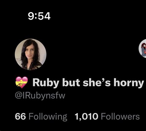 Ruby But Shes Horny Constantly On Twitter Yooooooo I Finally Reached Followers
