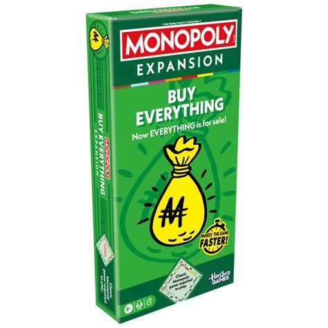 Monopoly Buy Everything Expansion For Age 8 And Above Need Monopoly Classic Game To Play