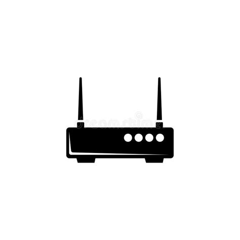 Wifi Router Network Modem Flat Vector Icon Stock Illustration