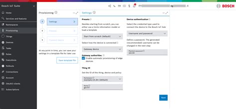 Automatic Thing Creation For Egde Devices Via A Gateway Device Bosch Iot Device Management