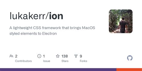 github lukakerr ion a lightweight css framework that brings macos