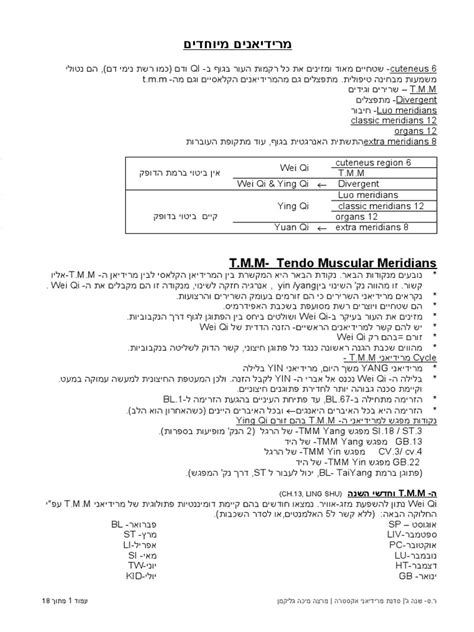 T M M Tendo Muscular Meridians Ch 13 Ling Shu Pdf