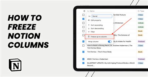 Notion Lock Columns 2024 Tutorial