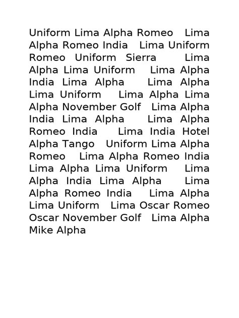 Nato Code Alphabet Guide Pdf