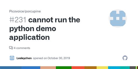 Cannot Run The Python Demo Application Issue Picovoice Porcupine GitHub