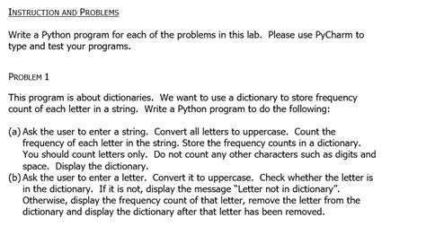 Solved INSTRUCTION AND PROBLEMS Write A Python Program For Chegg Com
