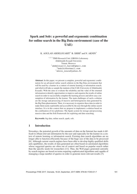pdf spark and solr a powerful and ergonomic combination for online