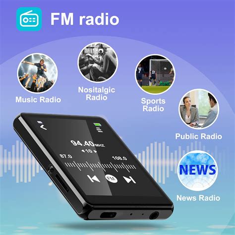 Reproductor Mp De Gb Con Bluetooth Pantalla T Ctil Hd De Pulgadas Reproductor De