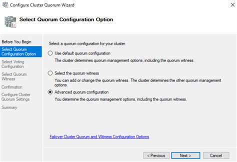 Add The Quorum Disk In The Failover Cluster Manager In Windows Platform