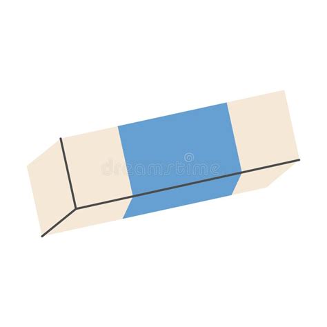 Eraser For Erasing School Supplies Vector Illustration Stock