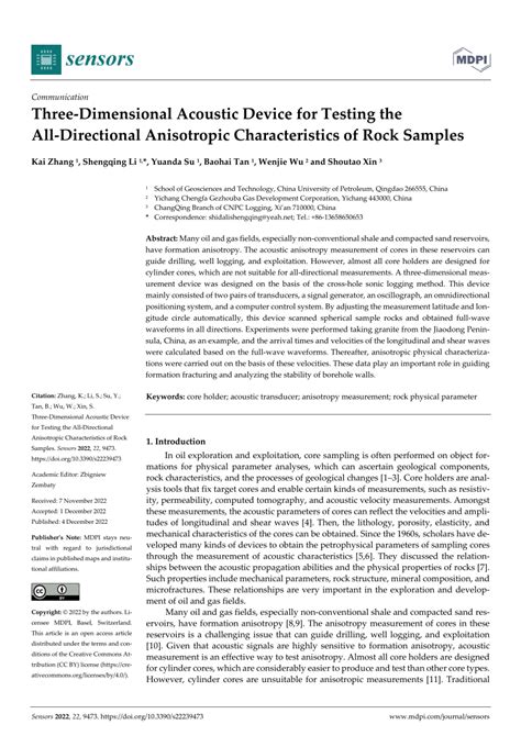 Pdf Three Dimensional Acoustic Device For Testing The All Directional