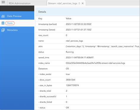 persistent streams rda fabric documentation
