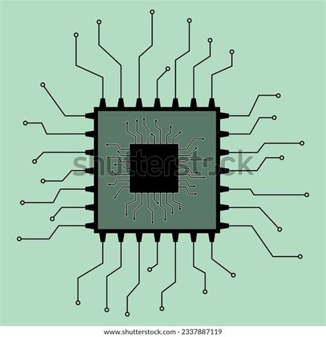 Circuit Board Microprocessor Computer Scheme Vector Stock Vector Royalty Free 2337887119