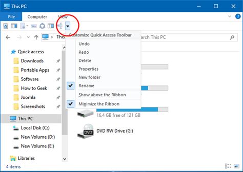 How To Customize File Explorer S Quick Access Toolbar In Windows