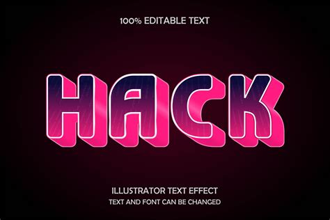 Hack Text Effect Graphic By 4gladiator Studio44 Creative Fabrica