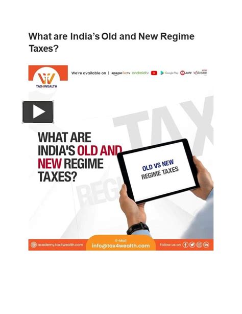PPT – Do You Know What Are India’s Old And New Regime Taxes? | Academy Tax4wealth PowerPoint ...