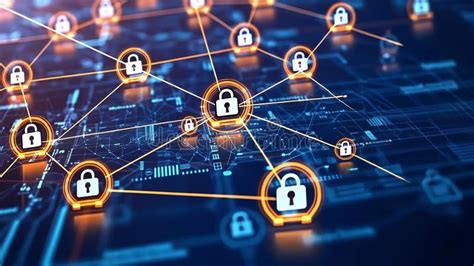 Network Security Protecting Data With Padlocks Symbolizing Cybersecurity And Privacy Stock Video