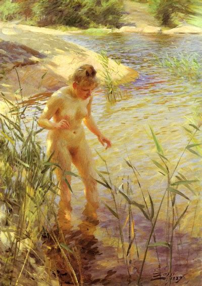 Reflexions 1889 Anders Zorn Medium Oilcanvas Tumbex