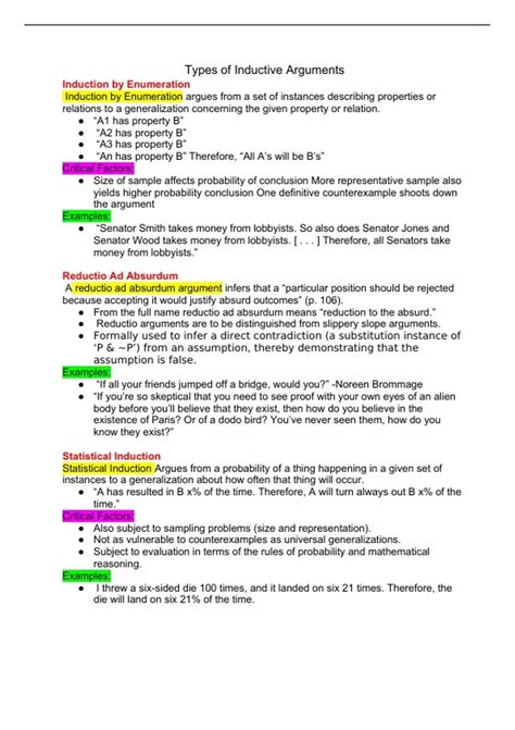 Unit 5 Types Of Inductive Arguments Phil 2303 Stuvia Us