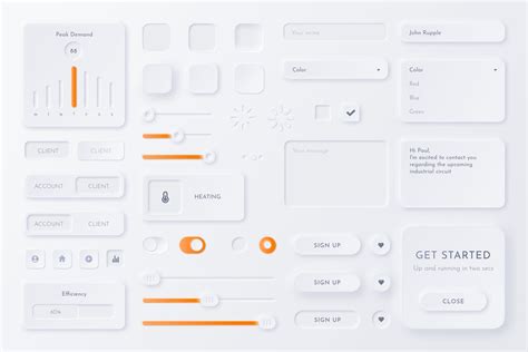 Neumorphic Soft UI Kit - NEU by Delightful Design on @creativemarket | Ui kit, Ui design ...