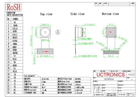 0 3mp Ov7670 Camera Module With High Quality Sccb Connector Darkoct02