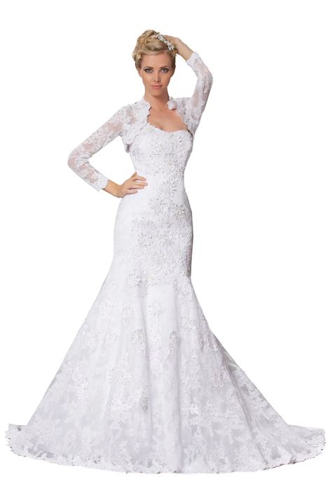 لباس عروسی استریل بدون پری دریایی سکسیر با گلدوزی Wd1177