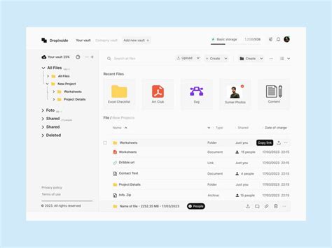 Storage Management Dashboard Web Design Ui Design Dashboard Design