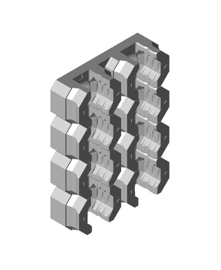8 mm dual offset snap ds part a x4 stack 3d model by multiboard