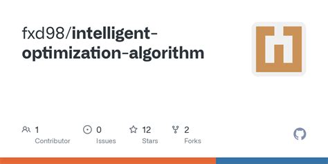 Github Fxd Intelligent Optimization Algorithm
