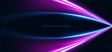 진한 파란색 배경에 파란색과 분홍색의 고속 레세르 고속 효과 모션 블러 야간 조명 0명에 대한 스톡 벡터 아트 및 기타 이미지 0명 3차원 형태 Led 조명 Istock