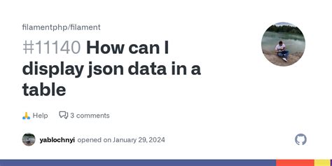 how can i display json data in a table · filamentphp filament