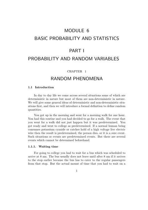Pdf Random Phenomena
