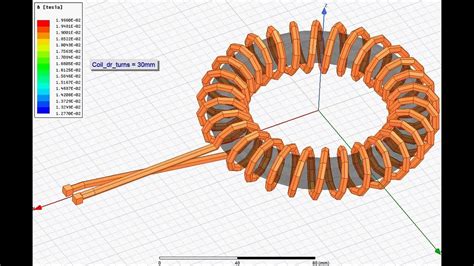 parametric toroidal inductance simulation ansys python script youtube