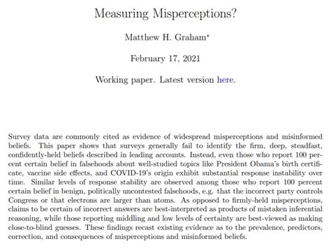 Misperception Examples