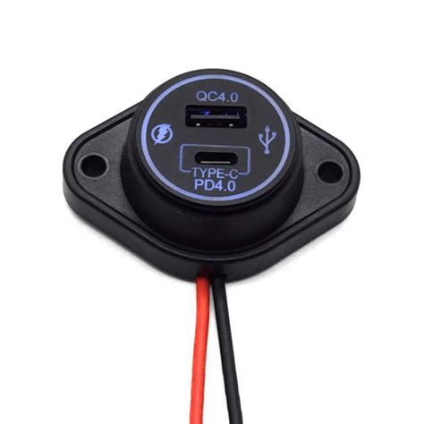 USB USB C Stopcontact QC4 0 Opbouw 12 24V 5V 4 8A YJ DS2076 Auto Boot Camper Blauw