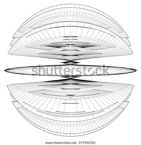 Geometric Wireframe Slice Sphere Vector 41 Stock Vector Royalty Free 257902181 Shutterstock